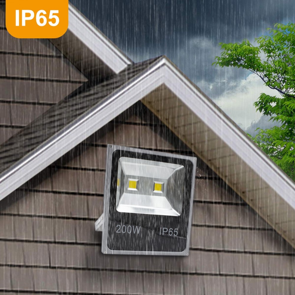 Lámpara LED de luz cálida 200w con soporte de 120 ° y protección IP65